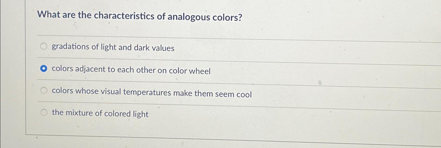 Solved What are the characteristics of analogous | Chegg.com