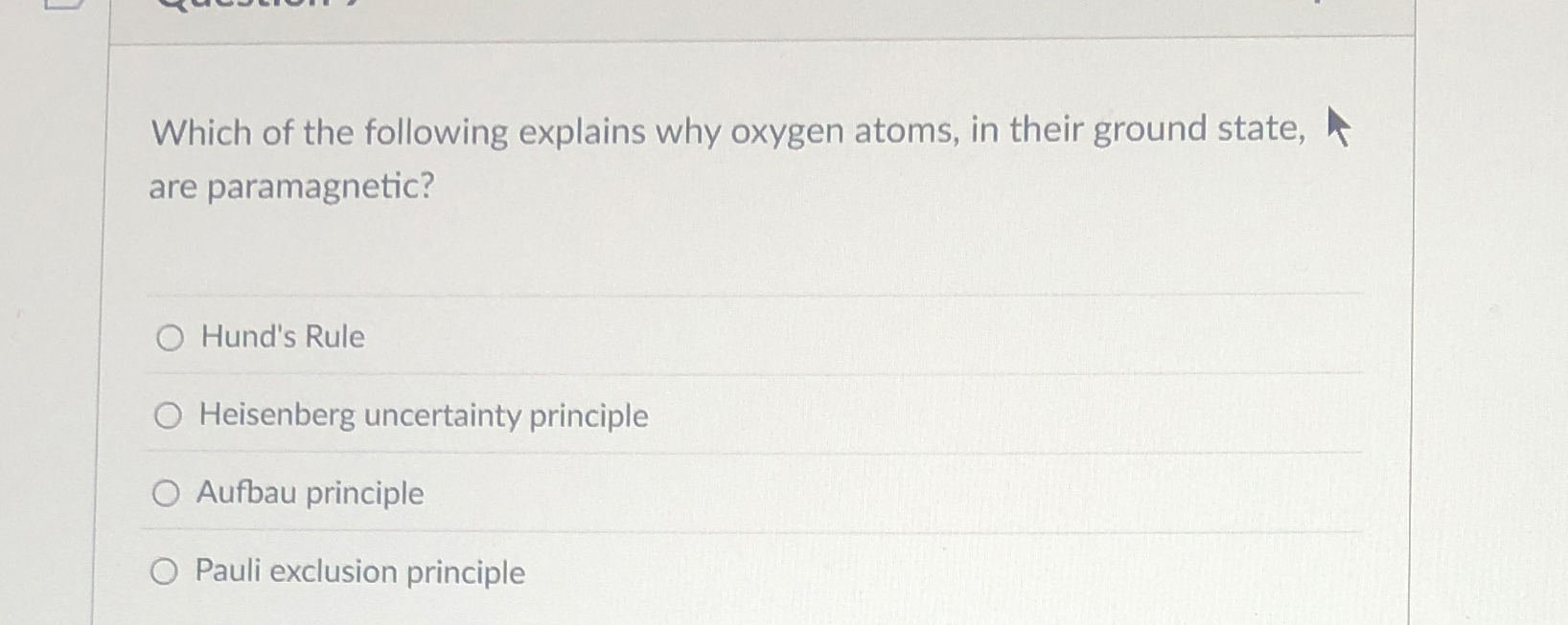 Solved Which of the following explains why oxygen atoms, in | Chegg.com