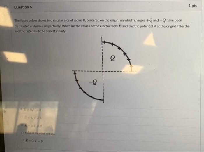 Solved Question 6 The figure below shows two circular arcs | Chegg.com
