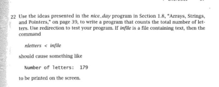 Solved 22 Use the ideas presented in the nice_day program in | Chegg.com