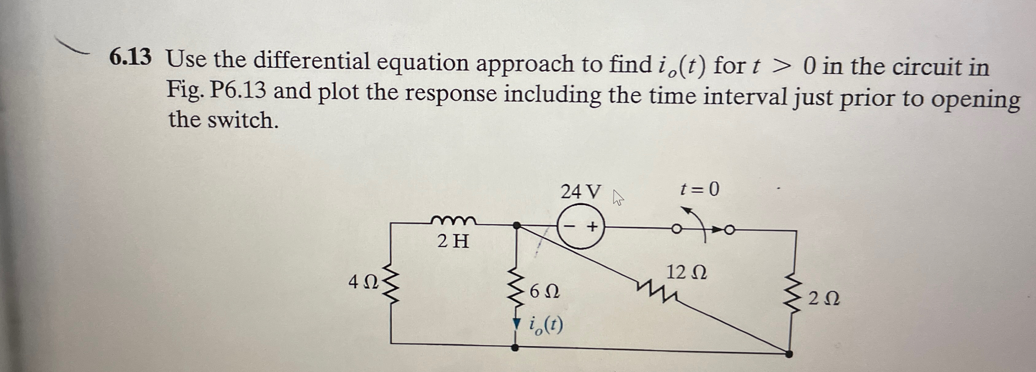 Solved 6.13 ﻿Use the differential equation approach to find | Chegg.com