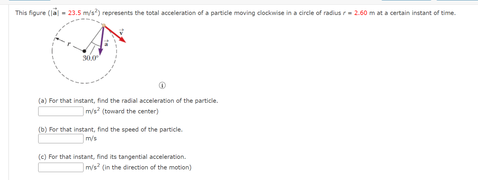 Solved This figure (|vec(a)|=23.5ms2) ﻿represents the total | Chegg.com