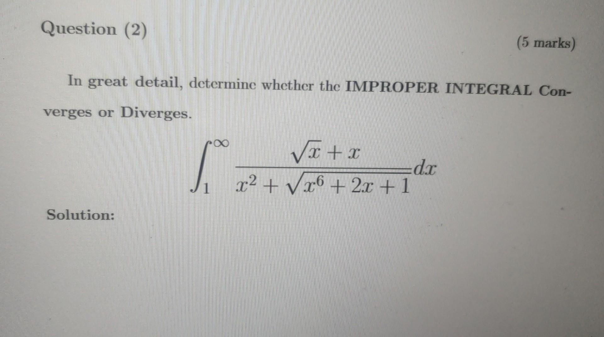 Solved In great detail, determine whether the IMPROPER | Chegg.com