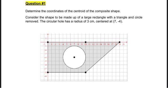 Solved Determine the coordinates of the centroid of the | Chegg.com