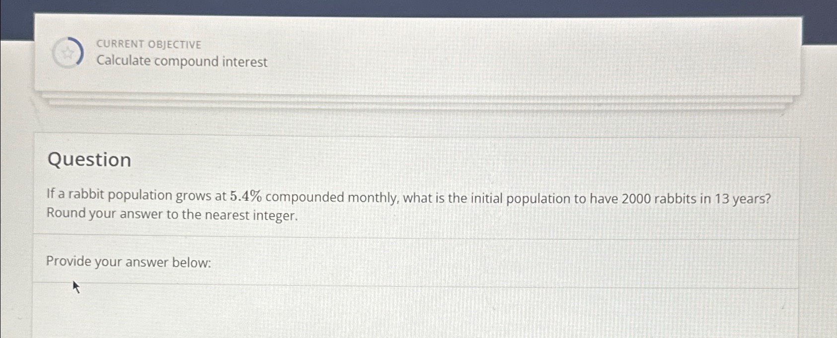 Solved CURRENT OBJECTIVECalculate compound | Chegg.com