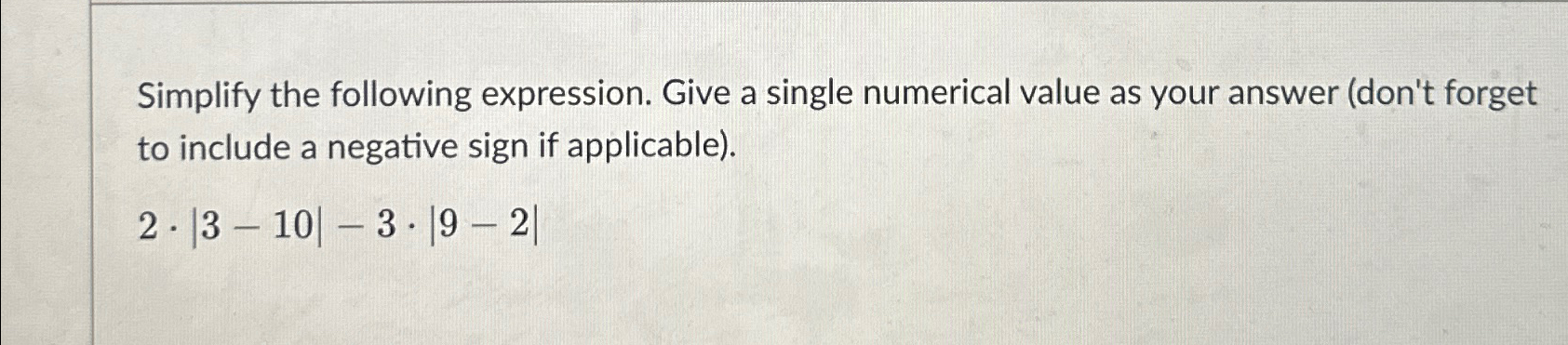 Solved Simplify the following expression. Give a single | Chegg.com