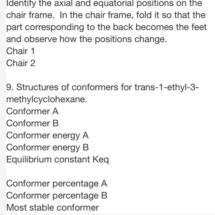 Solved Identify the axial and equatorial positions on the | Chegg.com