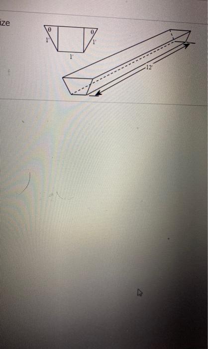 Solved The trough in the figure is to be made to the | Chegg.com