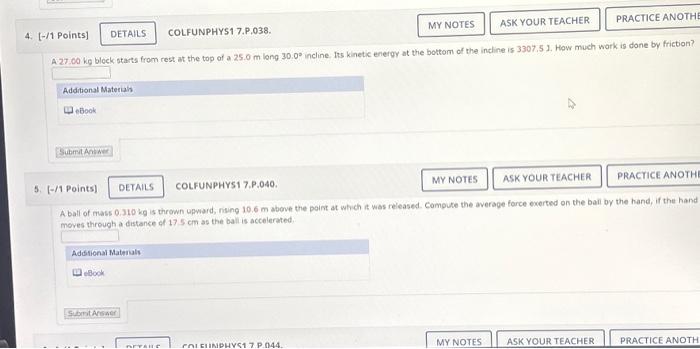 Solved [−11 Points] COLFUNPHYS1 7,P,038. A. 27.00 ka block | Chegg.com