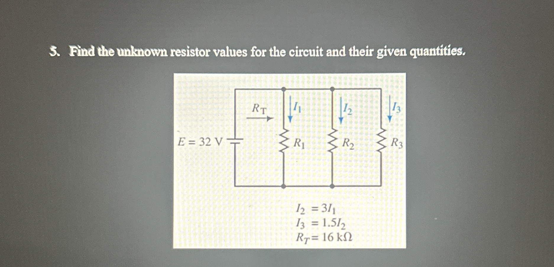 Solved Find the unknown resistor values for the circuit and | Chegg.com