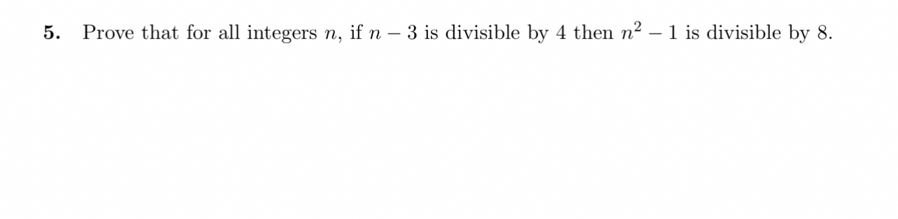 Solved Prove that for all integers n, ﻿if n-3 ﻿is divisible | Chegg.com