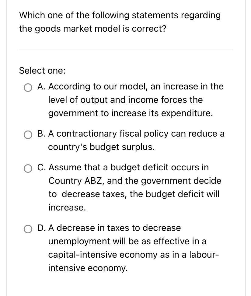 Solved Which one of the following statements regarding the | Chegg.com