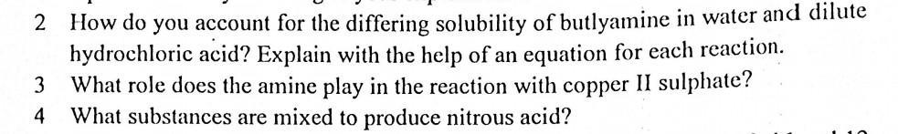 Solved 2 How do you account for the differing solubility of | Chegg.com