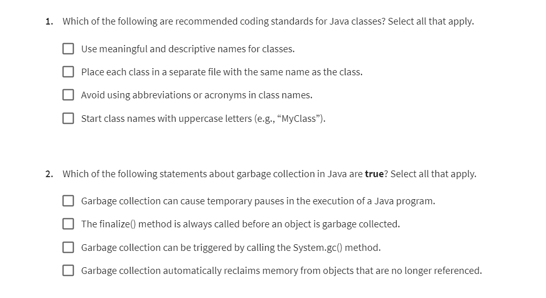 Solved Which of the following are recommended coding | Chegg.com