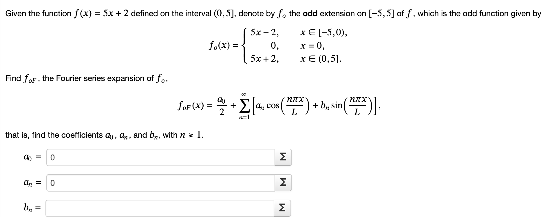Solved Given the function f(x)=5x+2 ﻿defined on ﻿the | Chegg.com