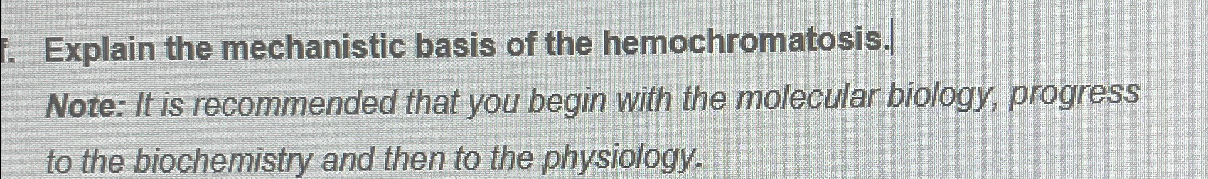Solved Explain the mechanistic basis of the | Chegg.com