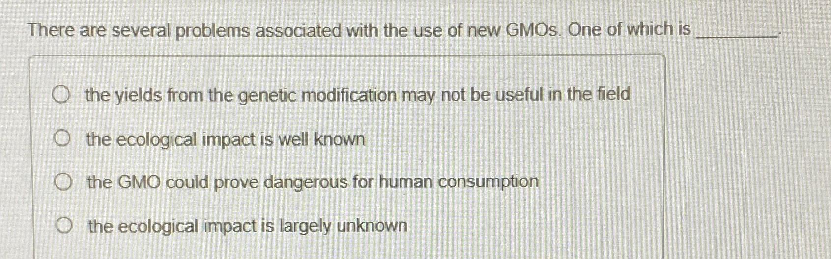 Solved There are several problems associated with the use of | Chegg.com