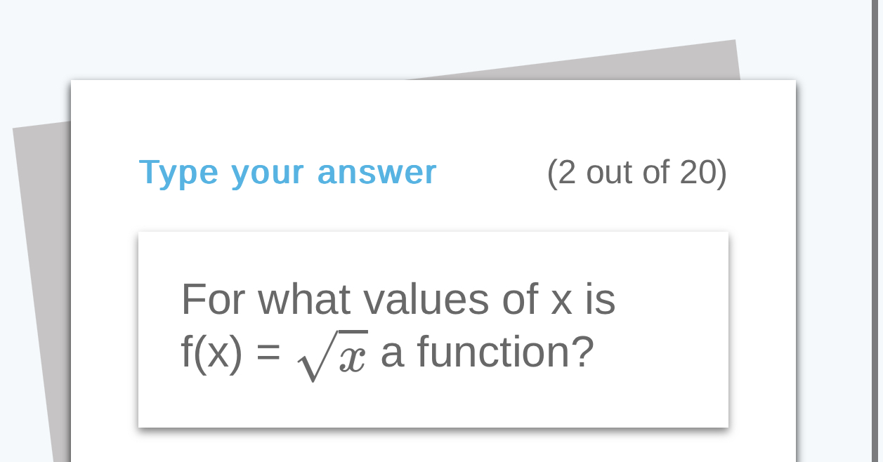 Solved Type your answer(2 ﻿out of 20 )For what values of x | Chegg.com