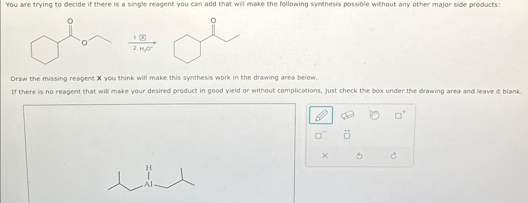 Solved You are trying to decide if there is a single reagent | Chegg.com