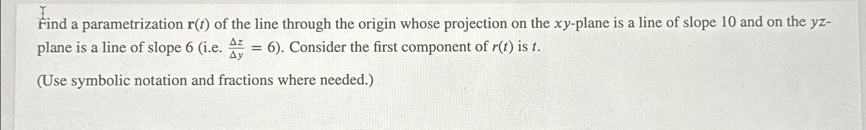 Solved Find a parametrization r(t) ﻿of the line through the | Chegg.com