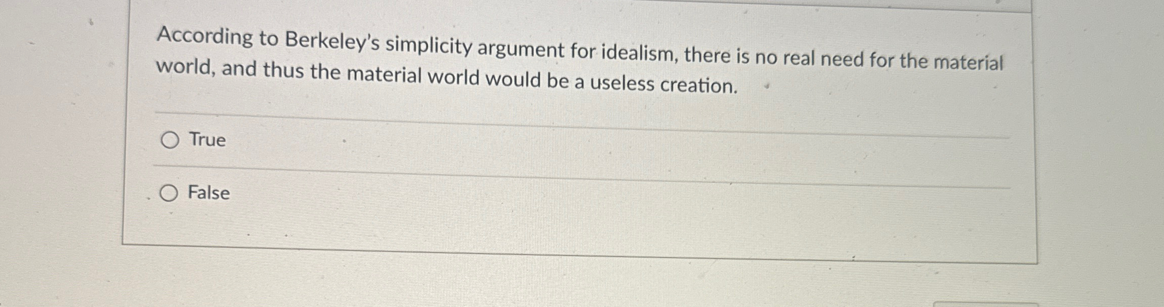 Solved According to Berkeley's simplicity argument for | Chegg.com