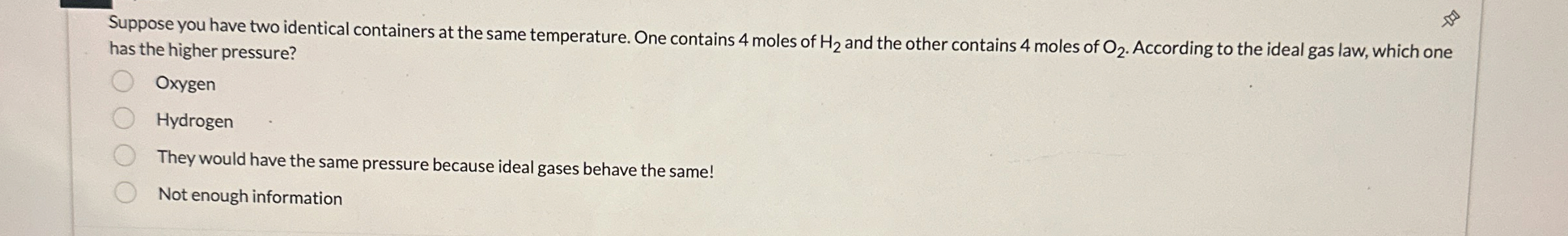Solved Suppose you have two identical containers at the same | Chegg.com