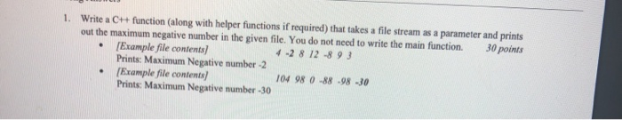 Solved . 1. Write a C++ function (along with helper | Chegg.com