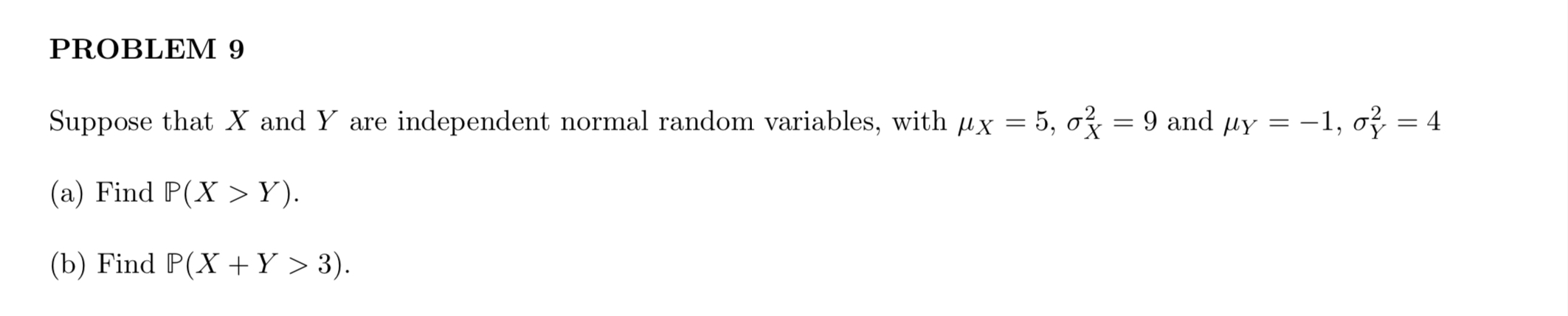 Solved Suppose that x ﻿and Y ﻿are independent normal random | Chegg.com