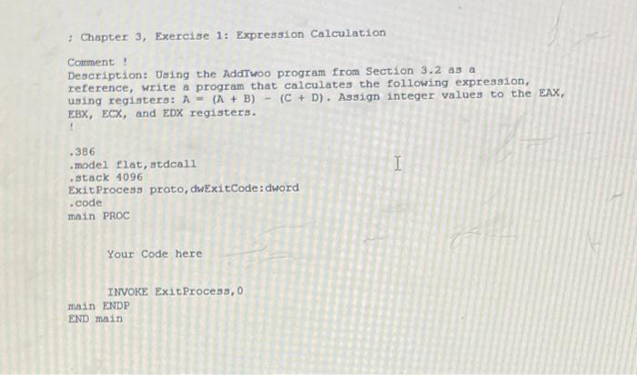 Solved Chapter 3 - Assembly Language Fundamentals In | Chegg.com