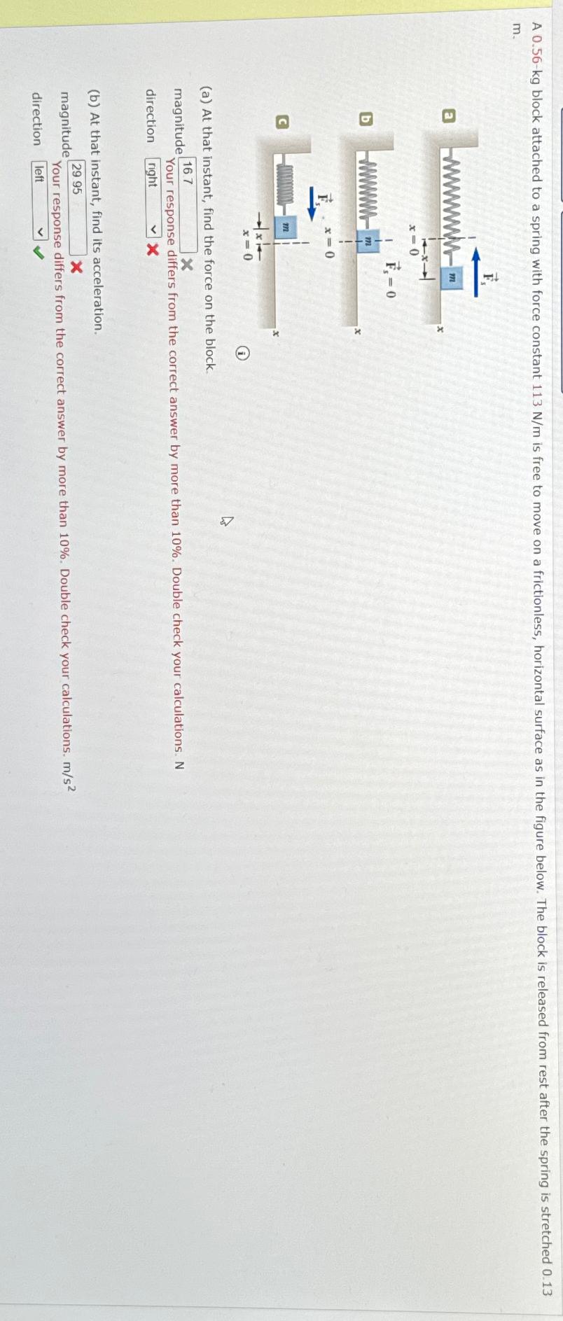 Solved m.(a) ﻿At that instant, find the force on the | Chegg.com