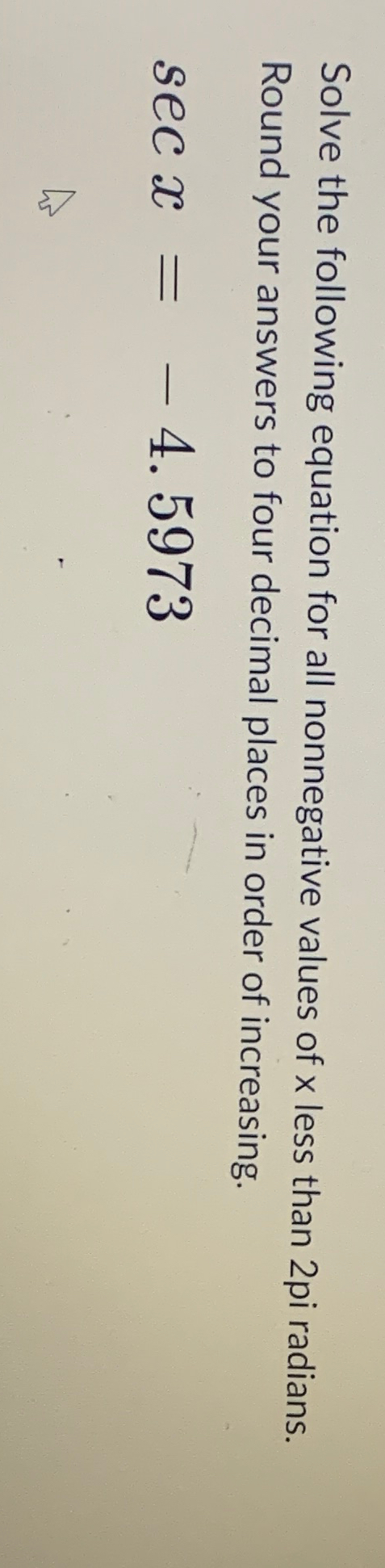 Solved Solve the following equation for all nonnegative | Chegg.com