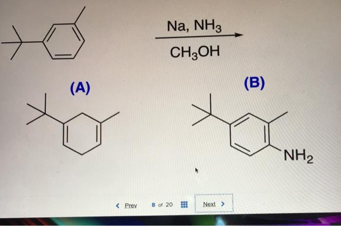 Solved 7 Na, NH3 CH2OH (A) (B) NH2 | Chegg.com