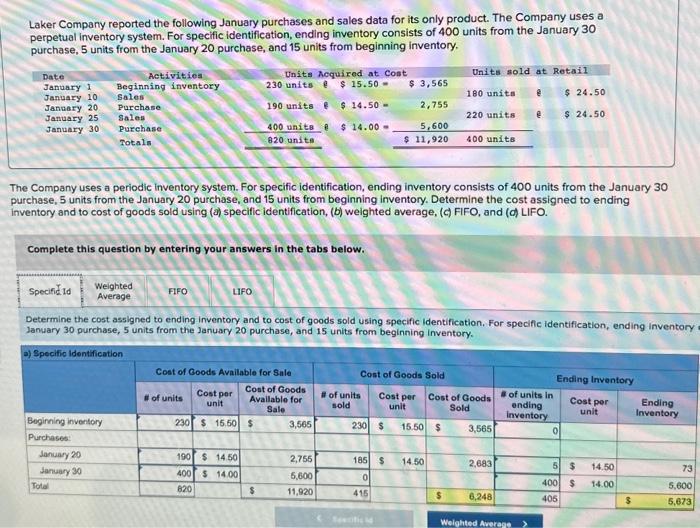 Solved For specific ID, how are the # of units in ending | Chegg.com