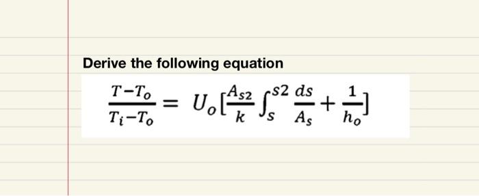 Solved Derive the following equation | Chegg.com