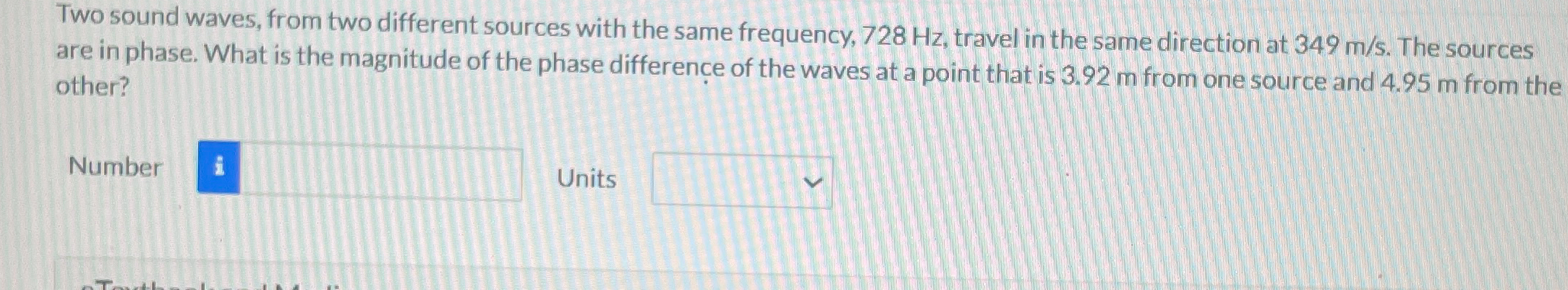 Solved Two sound waves, from two different sources with the | Chegg.com