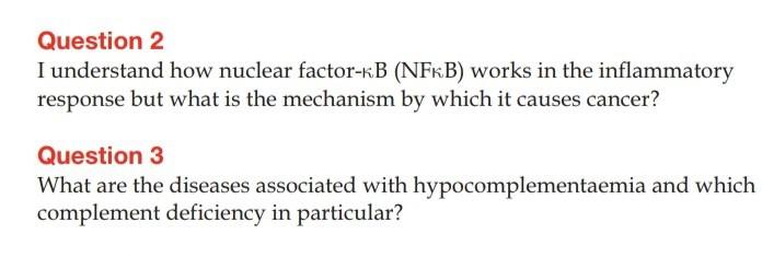 Solved Question 2 I understand how nuclear factor-kB (NFKB) | Chegg.com