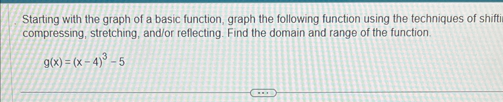 Solved Starting with the graph of a basic function, graph | Chegg.com