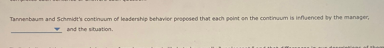 Solved Tannenbaum and Schmidt's continuum of leadership | Chegg.com