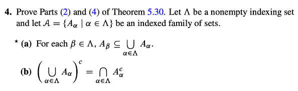 Solved 4. ﻿Prove Parts (2) ﻿and (4) ﻿of Theorem 5.30. ﻿Let Λ | Chegg.com