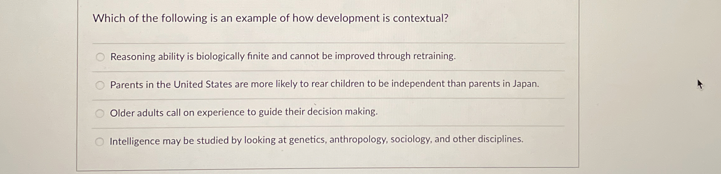 Solved Which of the following is an example of how | Chegg.com