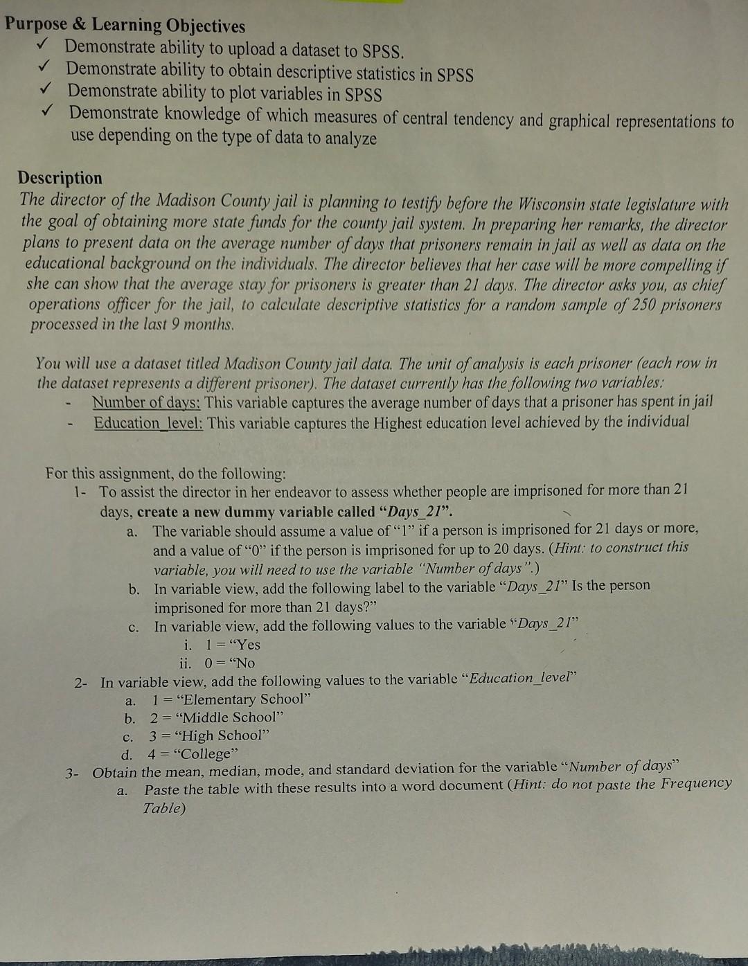 Solved Purpose \& Learning Objectives Demonstrate ability | Chegg.com