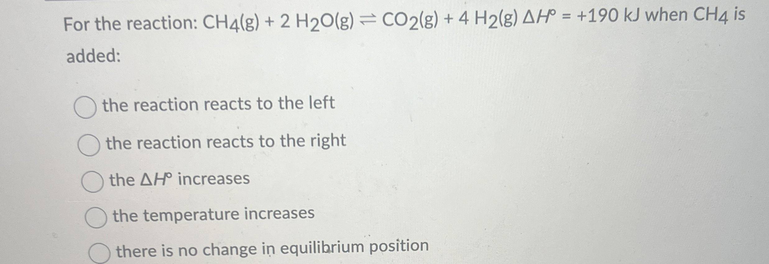 Solved For the reaction: | Chegg.com