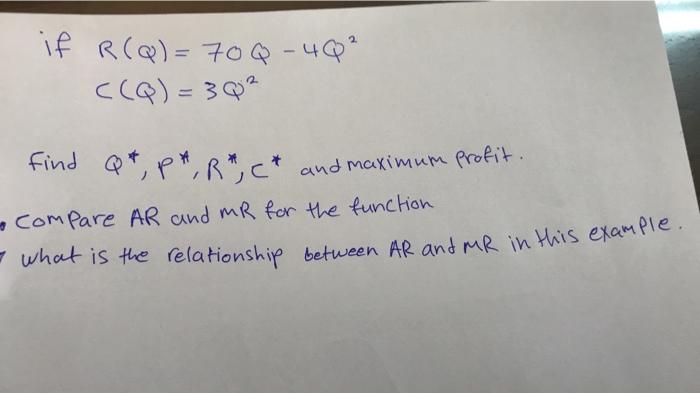Solved - what is the relationship between AR and MR in this | Chegg.com