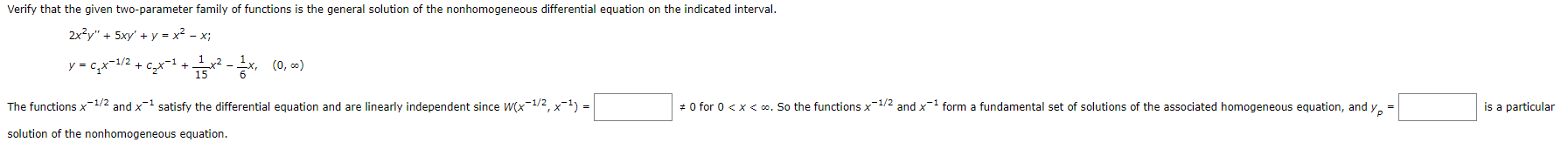Solved Verify that the given two-parameter family of | Chegg.com