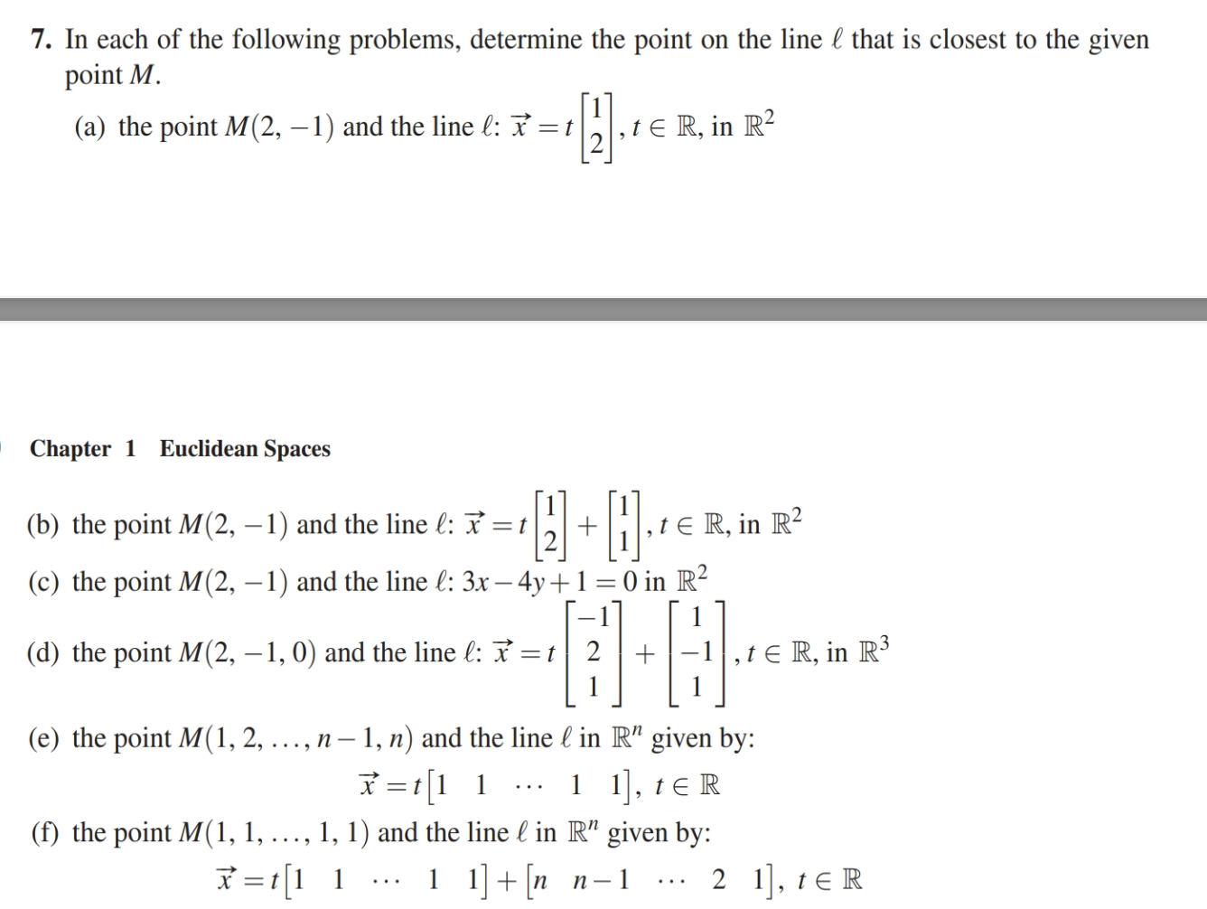 Solved In each of the following problems, determine the | Chegg.com