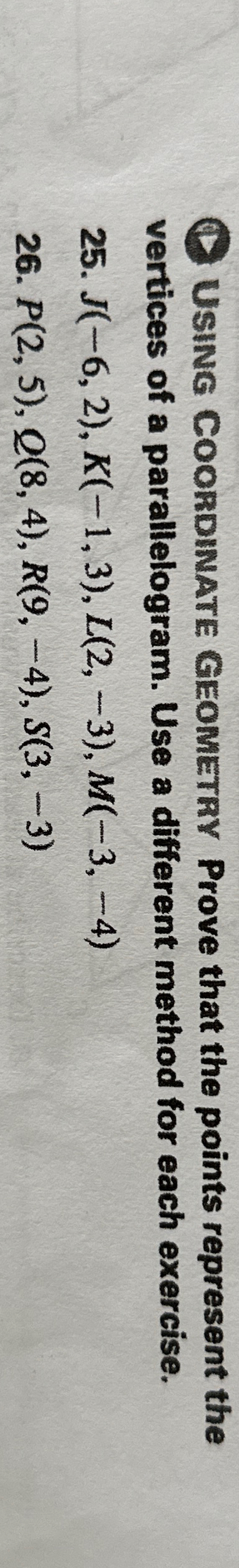 Solved Using COORDINATE GEOMEtRY Prove that the points | Chegg.com