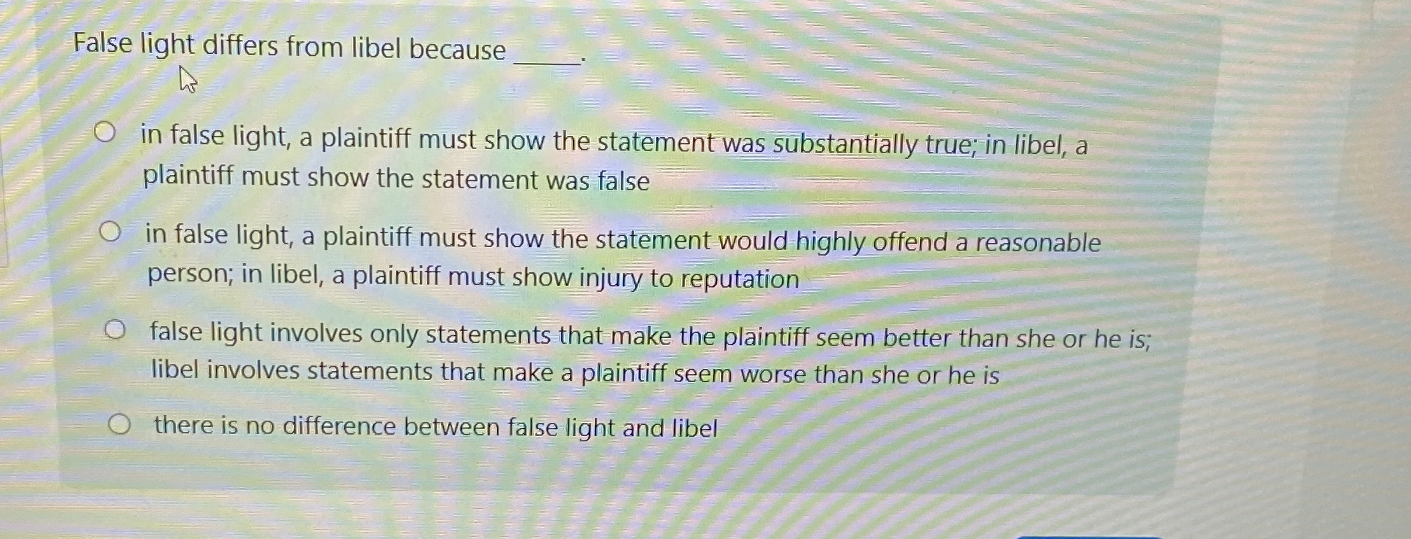 Solved False light differs from libel because q,in false | Chegg.com Solved False light differs from libel because q,in false | Chegg.com