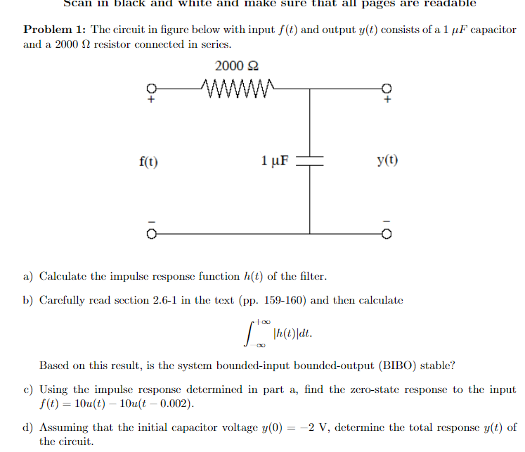 Solved scan in black and white and make sure that all pages | Chegg.com