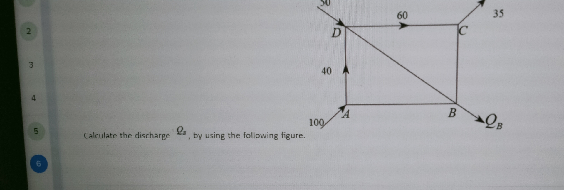 Solved 2345 ﻿Calculate the discharge Q8, ﻿by using the | Chegg.com