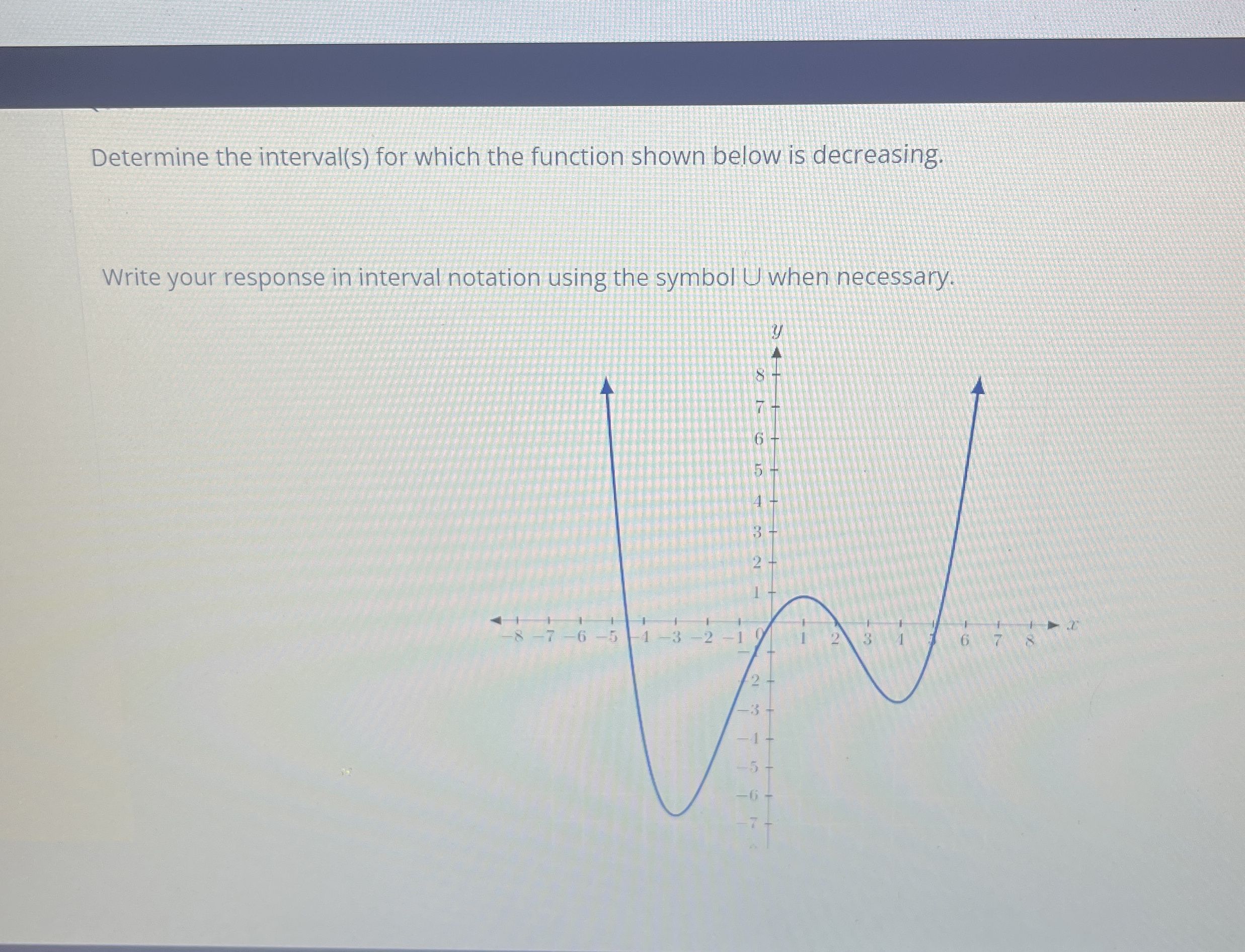 Solved Determine the interval(s) ﻿for which the function | Chegg.com